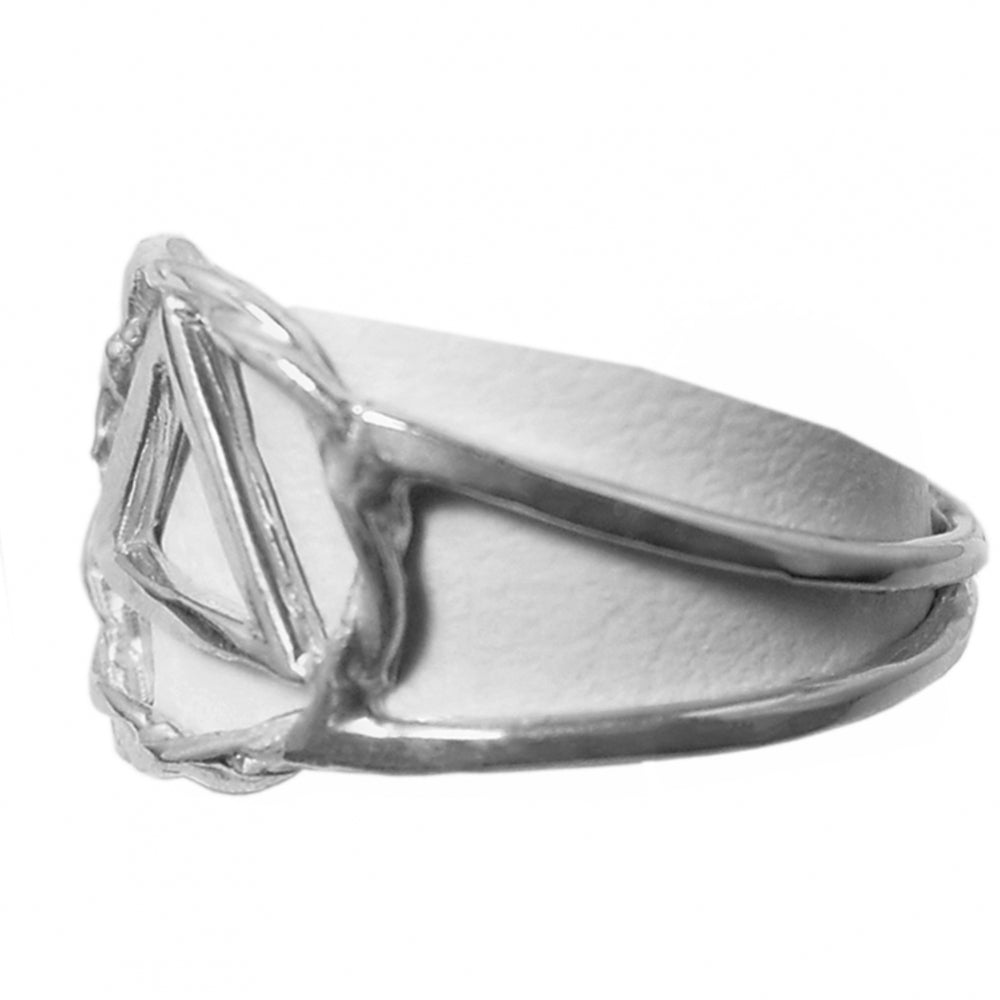 Sterling Silver Ring, Alcoholics Anonymous AA Symbol, Twist Wire Circl ...