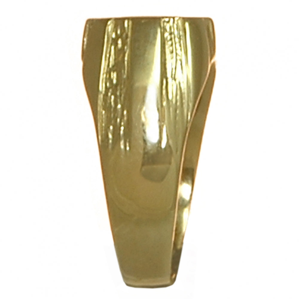 14k Gold, Mens Ring with Alcoholics Anonymous AA Symbol in an Understa ...
