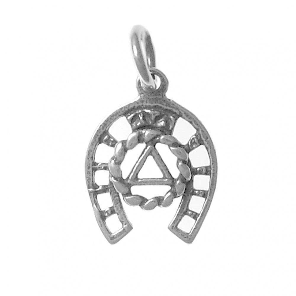 Sterling Silver Pendant, Alcoholics Anonymous AA Recovery Symbol on a ...